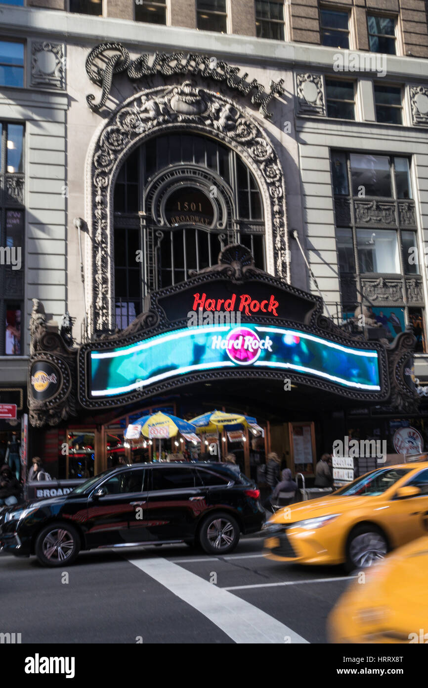 Hard Rock Cafe Facade, Times Square, NYC, USA Stock Photo - Alamy