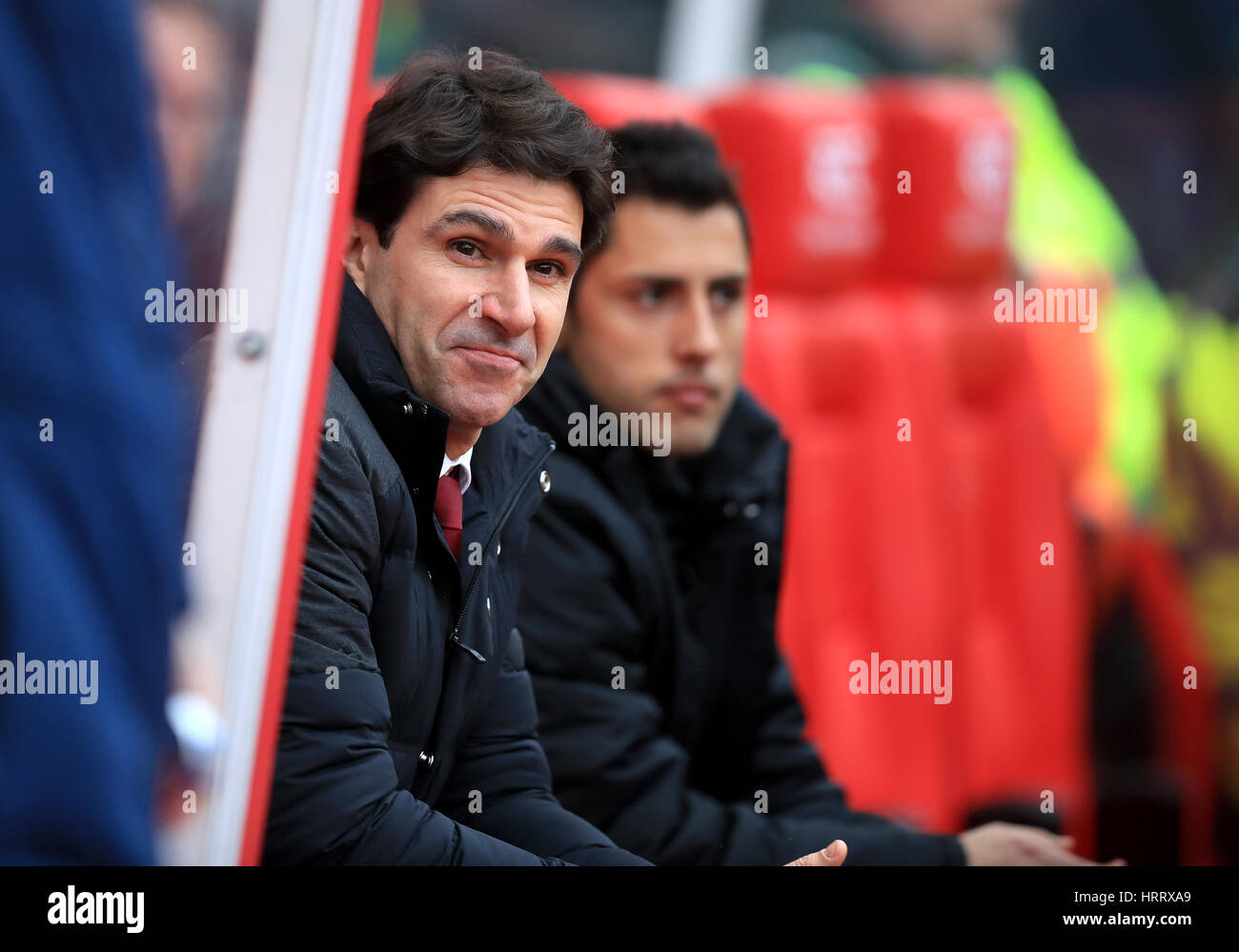 Middlesbrough manager Aitor Karanka during the Premier League match at ...