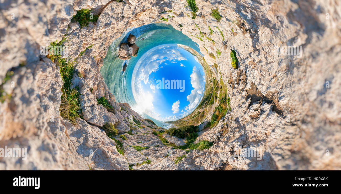 Aphrodites Rock. Stereographic projection. Paphos District. Cyprus ...