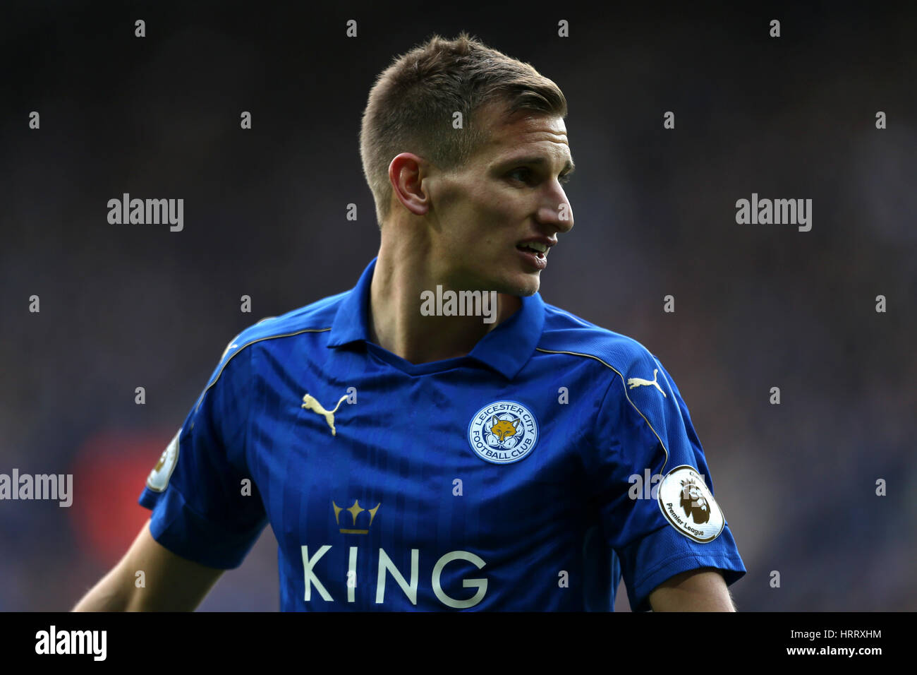 Leicester City's Marc Albrighton during the Premier League match at the ...
