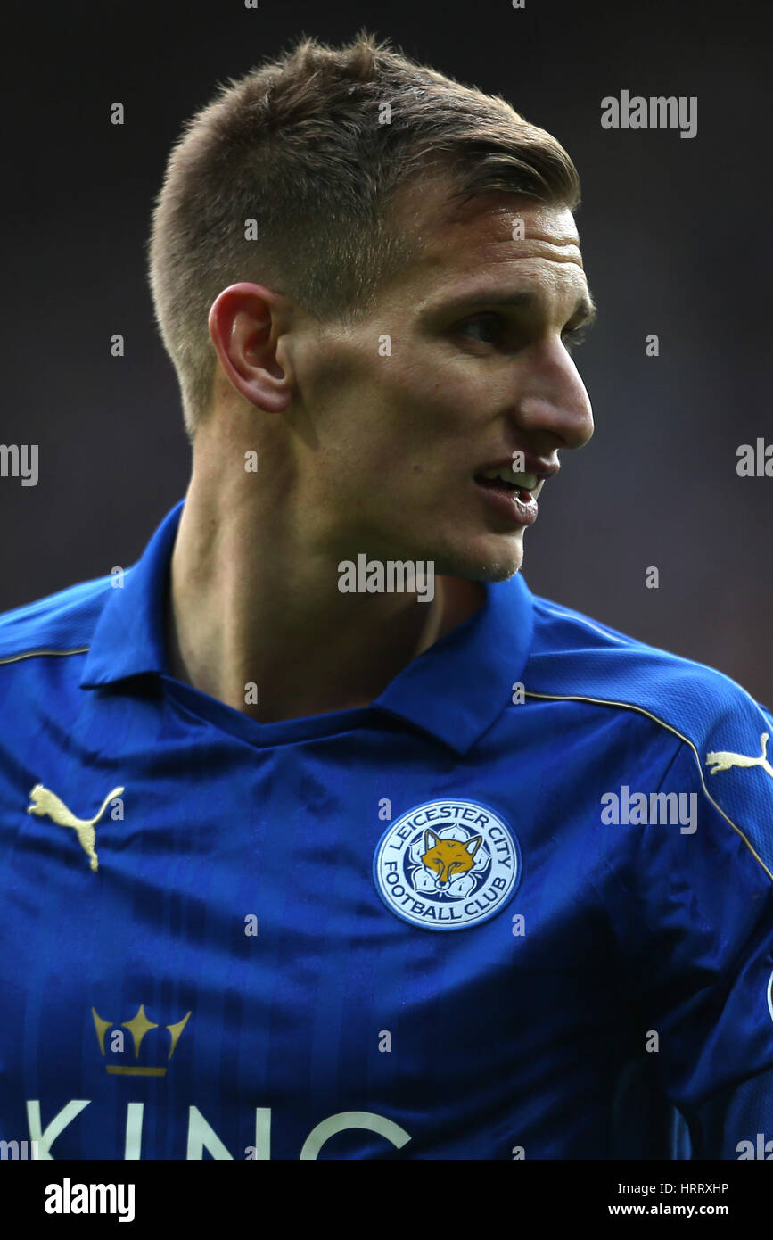 Leicester City's Marc Albrighton during the Premier League match at the ...