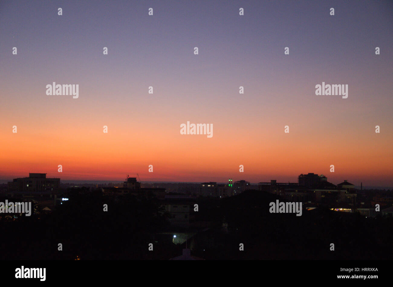 Mangalore skyline at sunset Stock Photo - Alamy