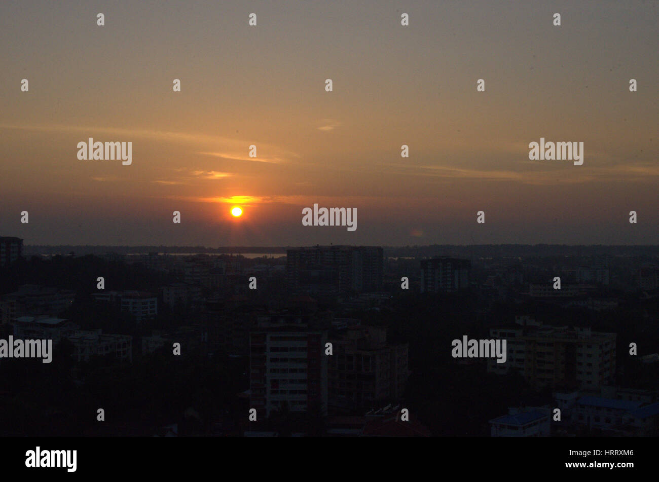 Mangalore skyline at sunset Stock Photo - Alamy