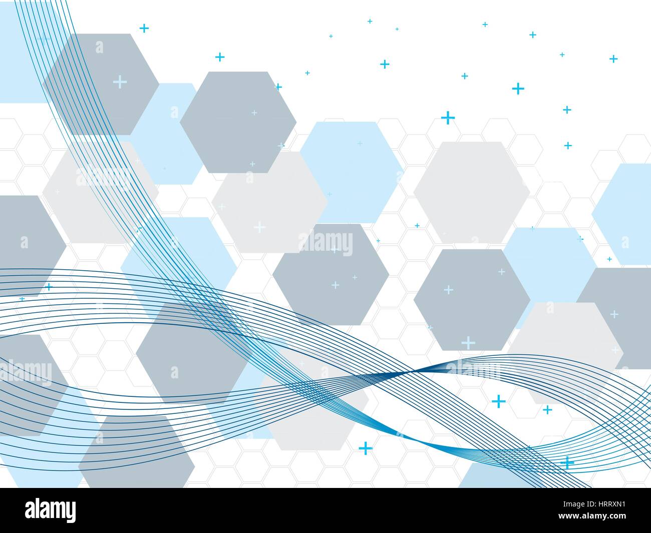 Abstract Technology Vector Background With Hexagons Stock Vector Image