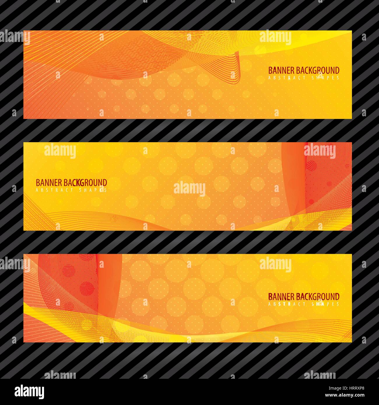 orange, banner vector background with wavy lines vector Stock Vector ...