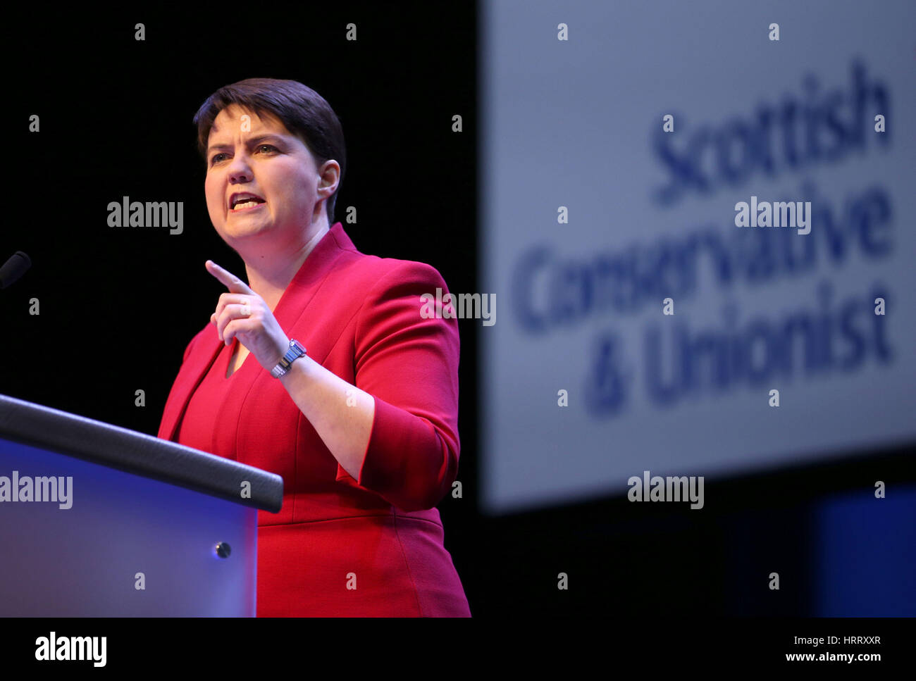 Scottish Conservative leader Ruth Davidson during her keynote speech at ...