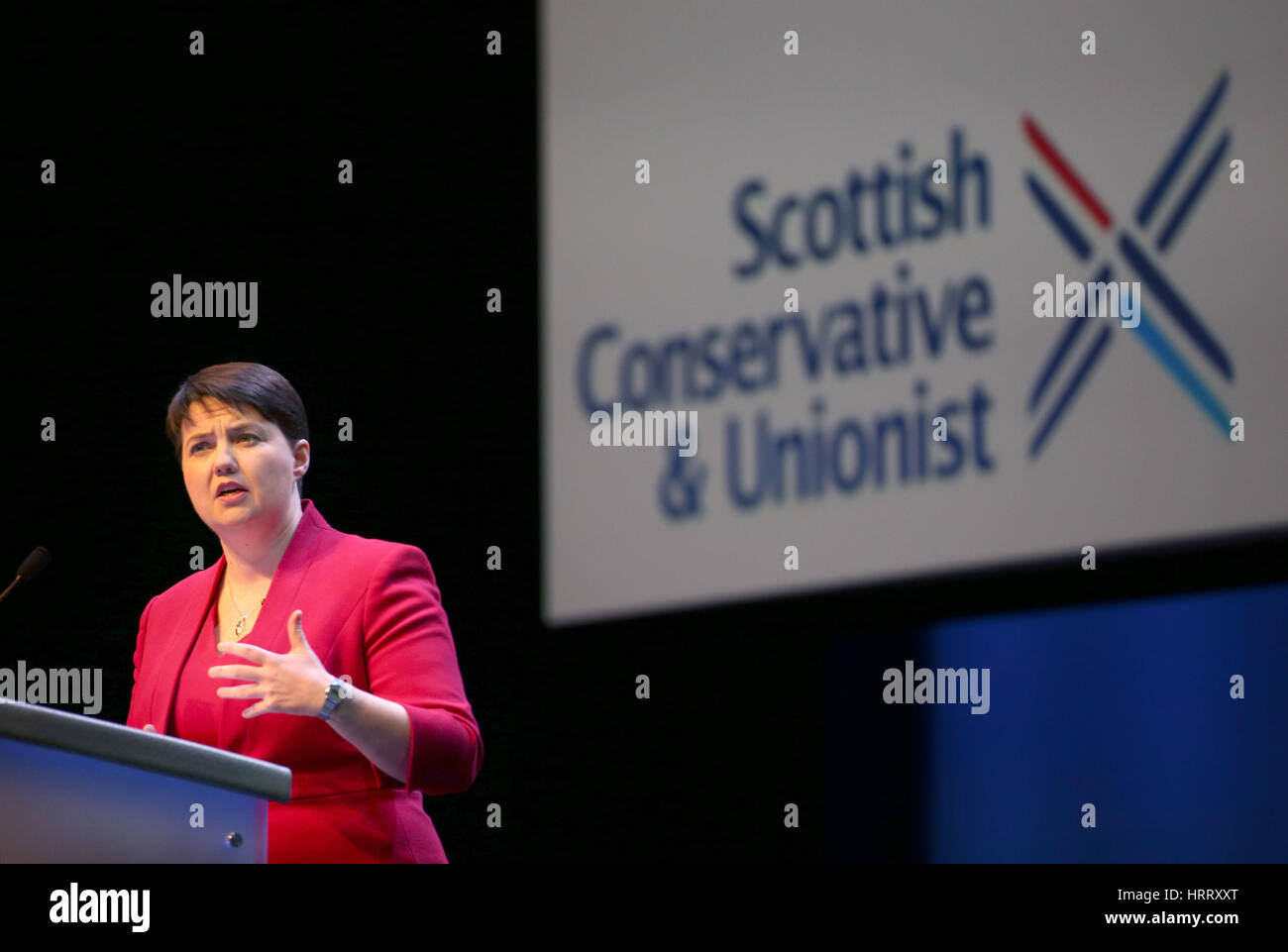 Scottish Conservative leader Ruth Davidson during her keynote speech at ...
