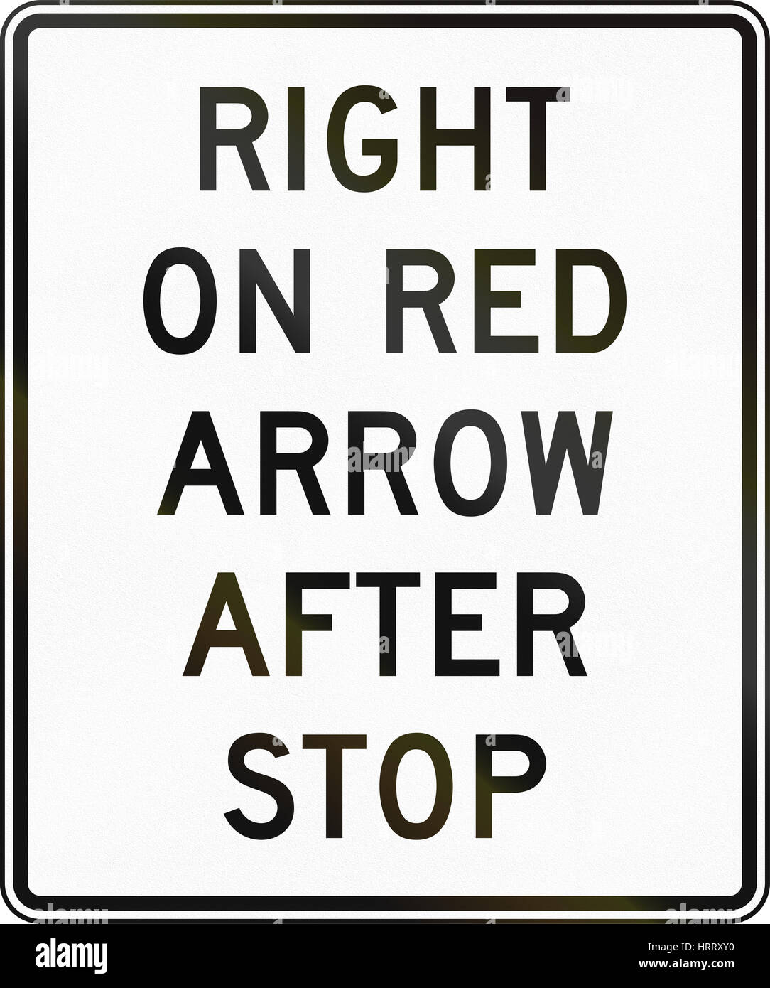 United States MUTCD regulatory road sign - Right on red arrow after ...