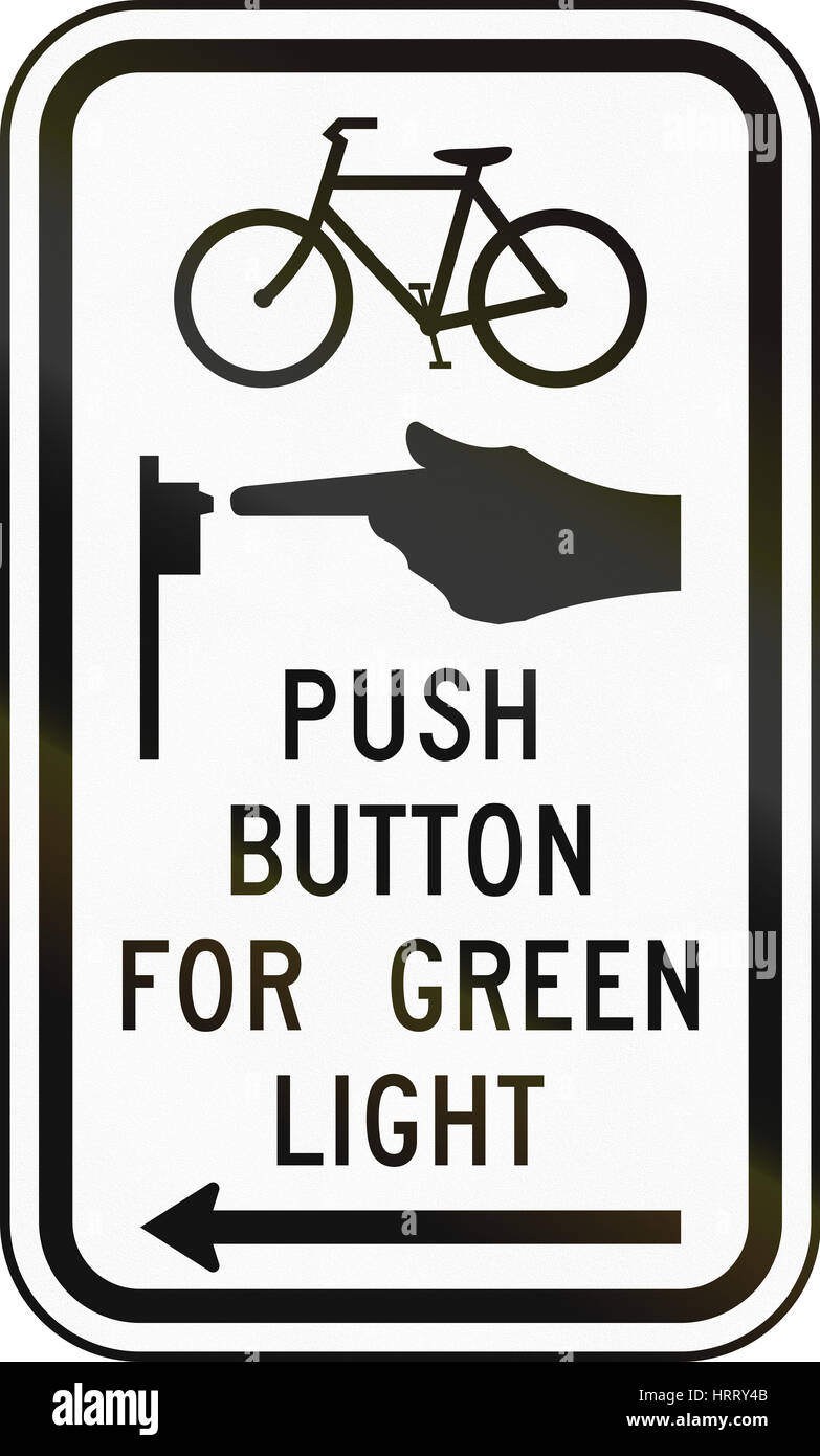 United States MUTCD road sign - Crosswalk instructions Stock Photo - Alamy