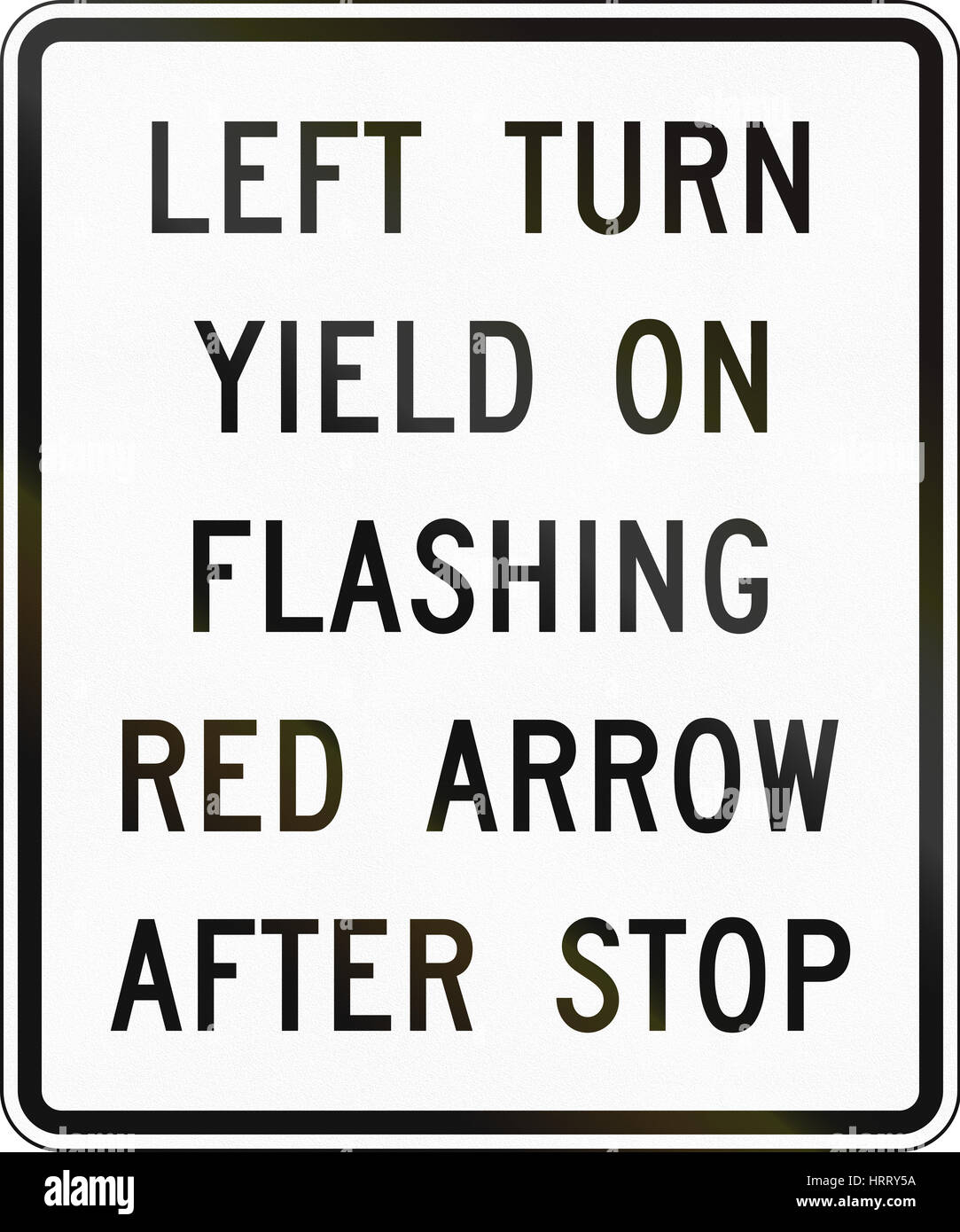 United States MUTCD road sign - Left turn after stop Stock Photo - Alamy
