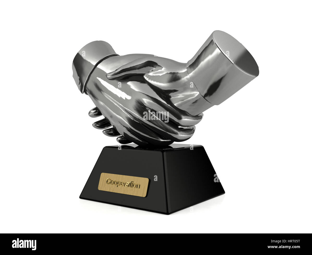 Cooperation trophy isolated on white background Stock Photo - Alamy