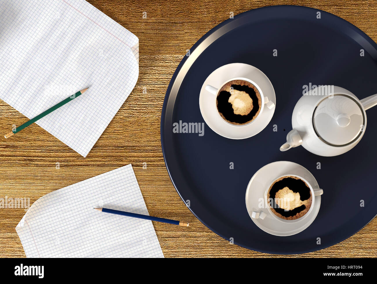Coffee break during business time Stock Photo - Alamy