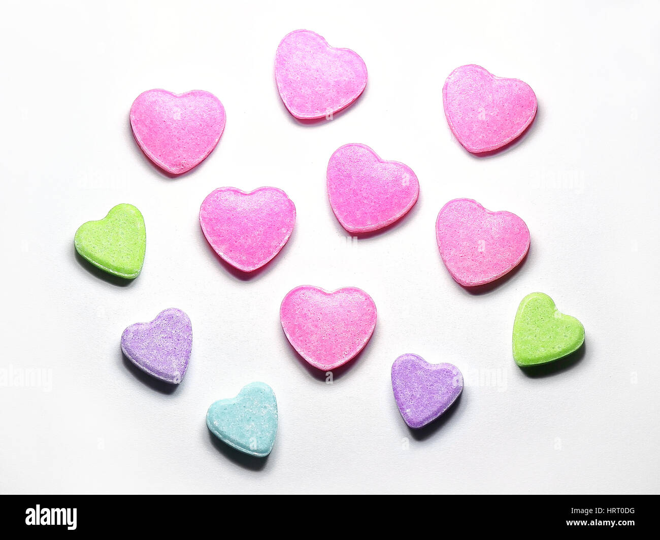 Group of Heart Candies Stock Photo - Alamy