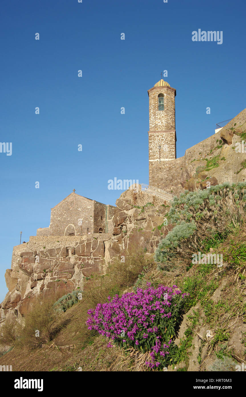 Castelsardo, Sardinia. St.Anthony Abbott church Stock Photo - Alamy