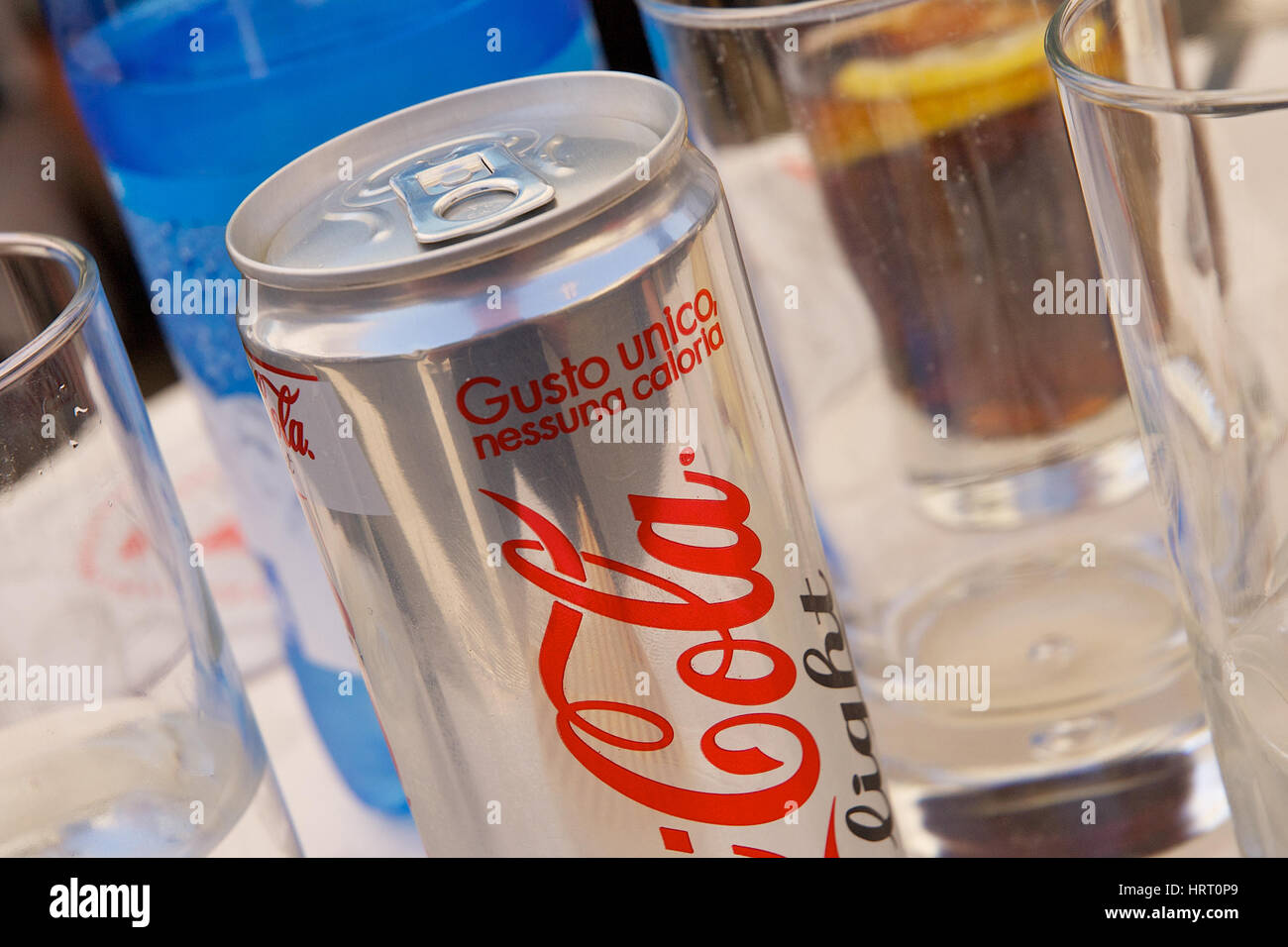 Coca-Cola can in Florence, Tuscany, Italy Stock Photo - Alamy