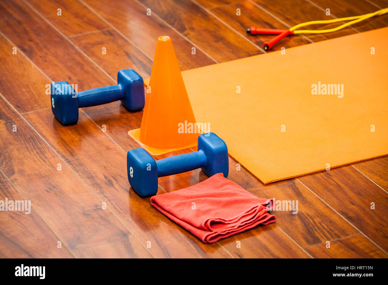 Fitness gear ready for workout Stock Photo - Alamy