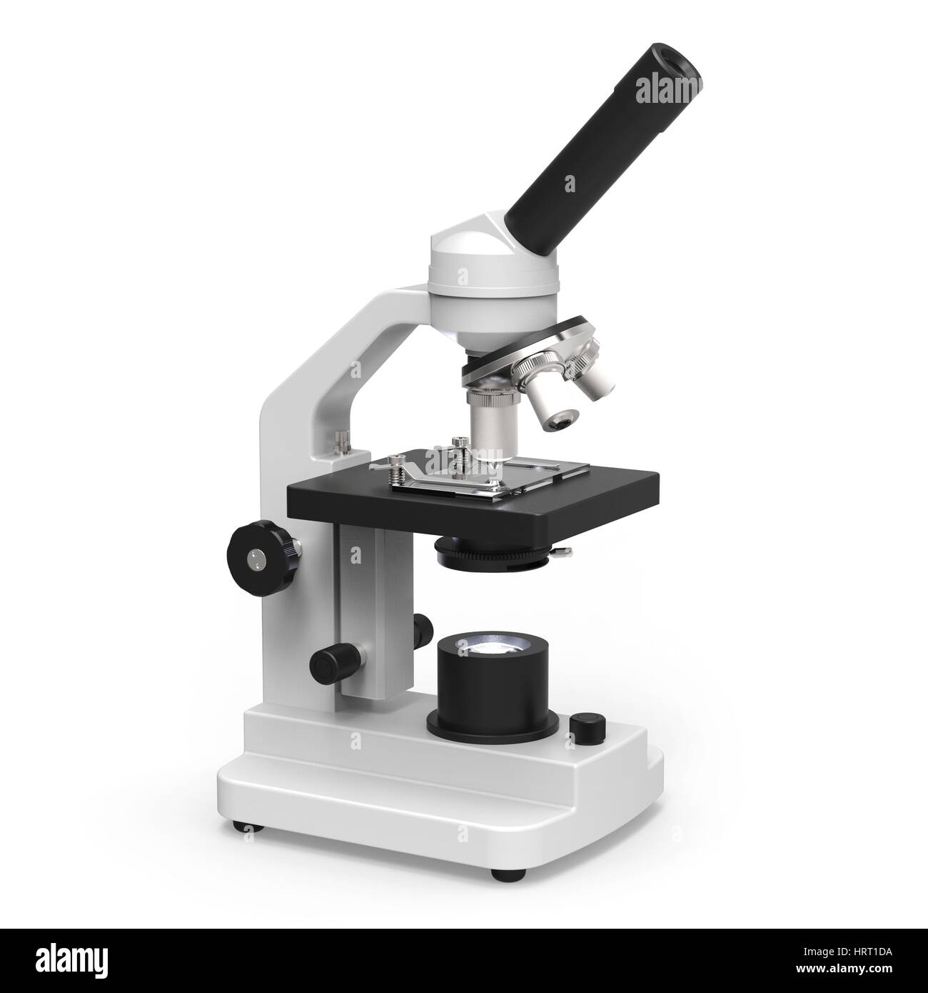Microscope 3D rendering Stock Photo - Alamy