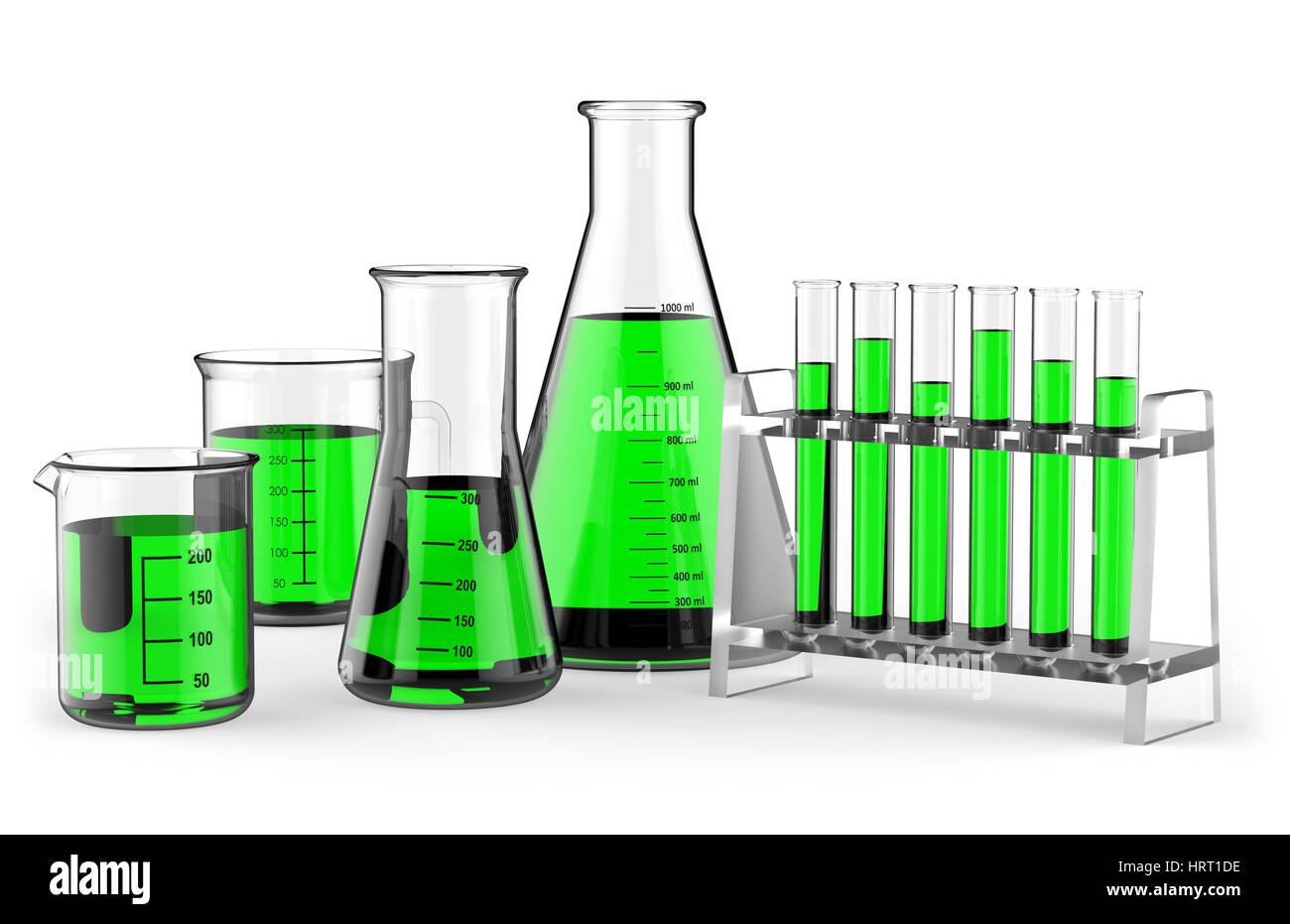Laboratory glasses 3D rendering Stock Photo - Alamy