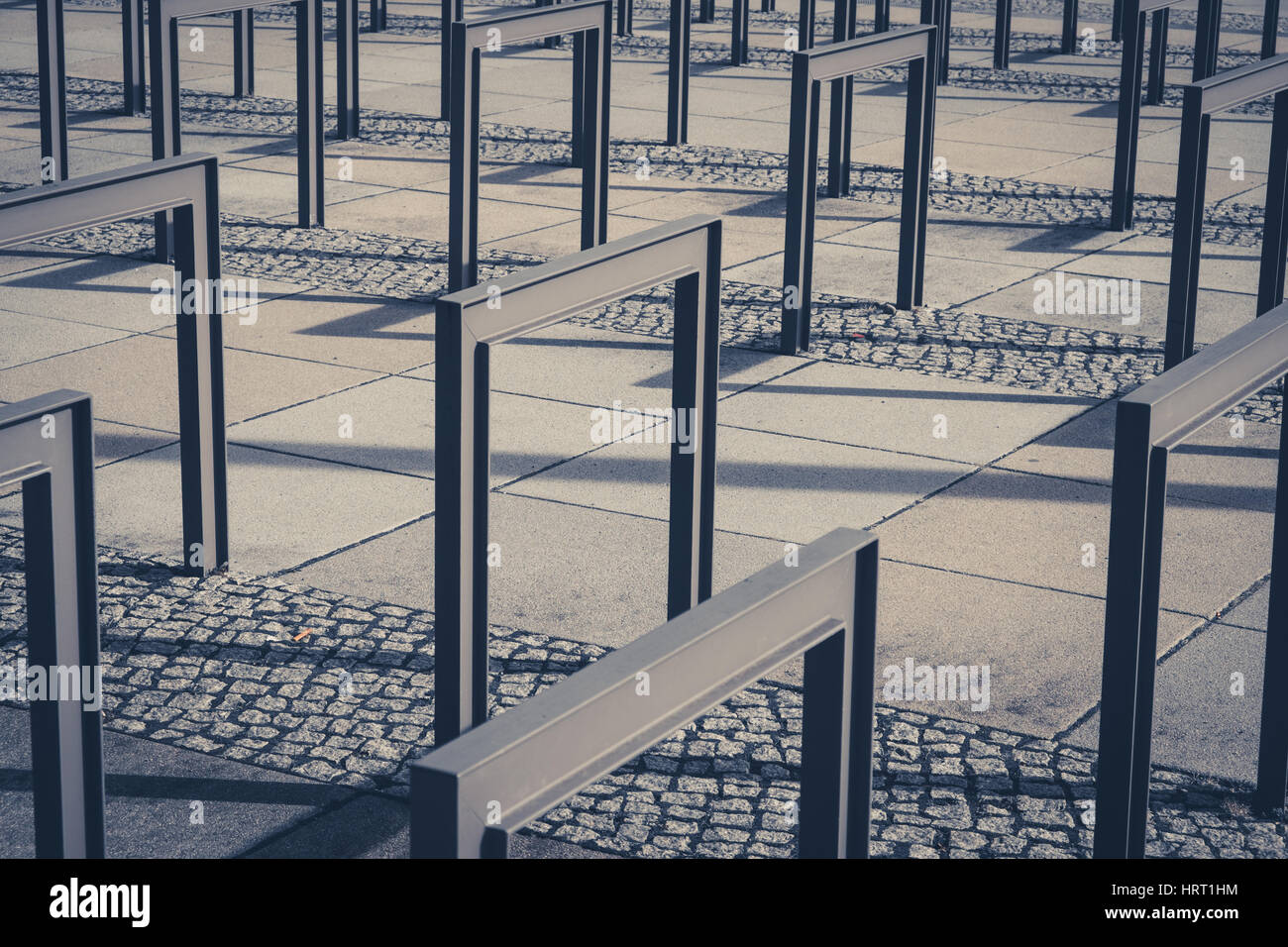 Empty bicycle rack hi-res stock photography and images - Alamy