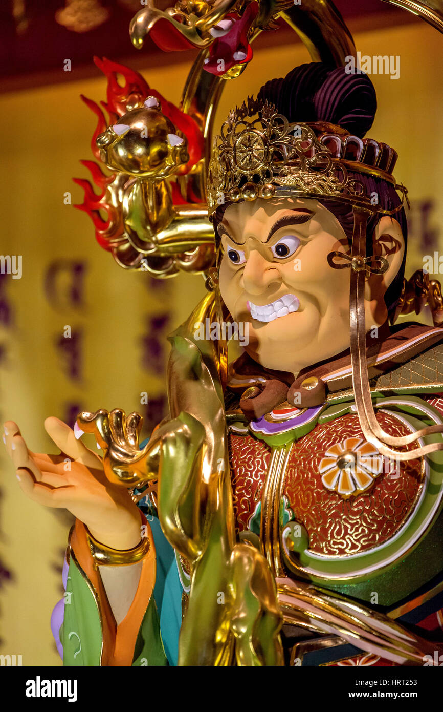 Statues in the Buddha Tooth Relic Temple, Buddha Tooth Relic Temple ...