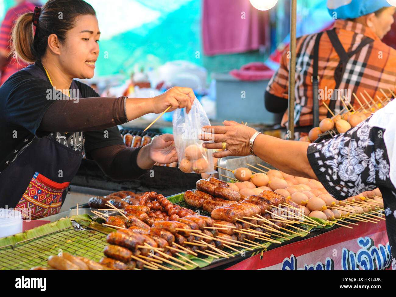 Thai market stalls in Thailand Stock Photo - Alamy