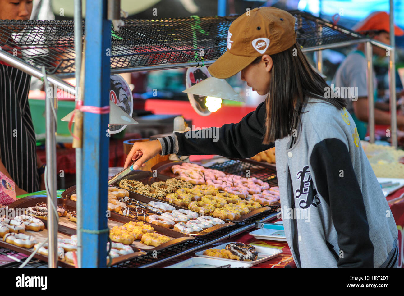 Thai market stalls in Thailand Stock Photo - Alamy