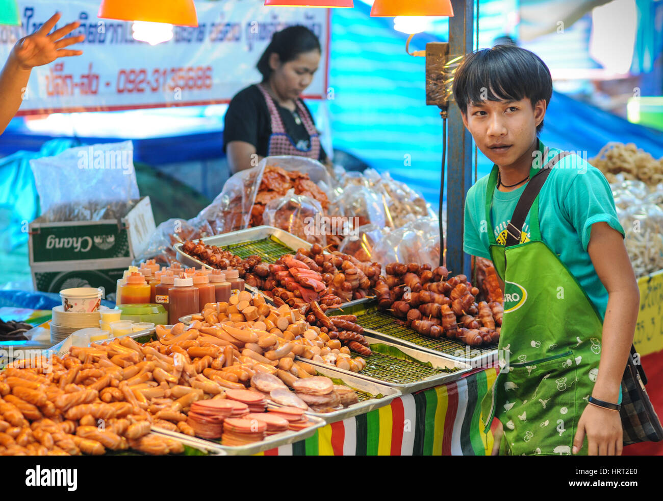Thai market stalls in Thailand Stock Photo - Alamy