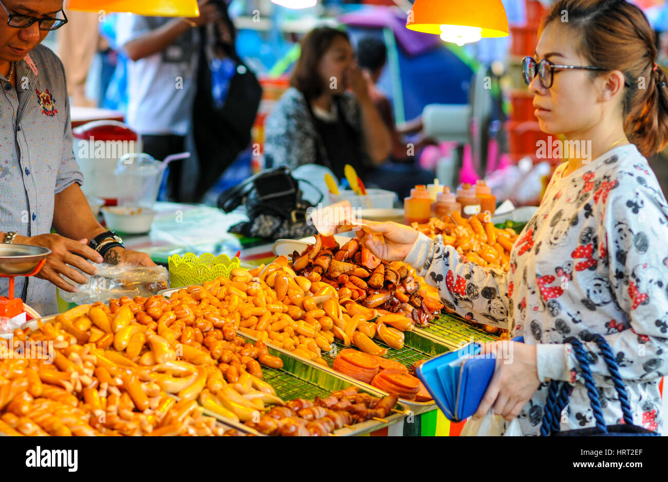 Thai market stalls in Thailand Stock Photo - Alamy