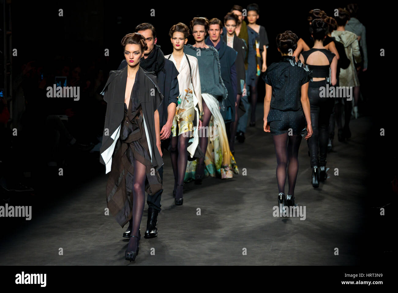 BARCELONA - FEB 2: A model walks the runway for the Celia Vela ...