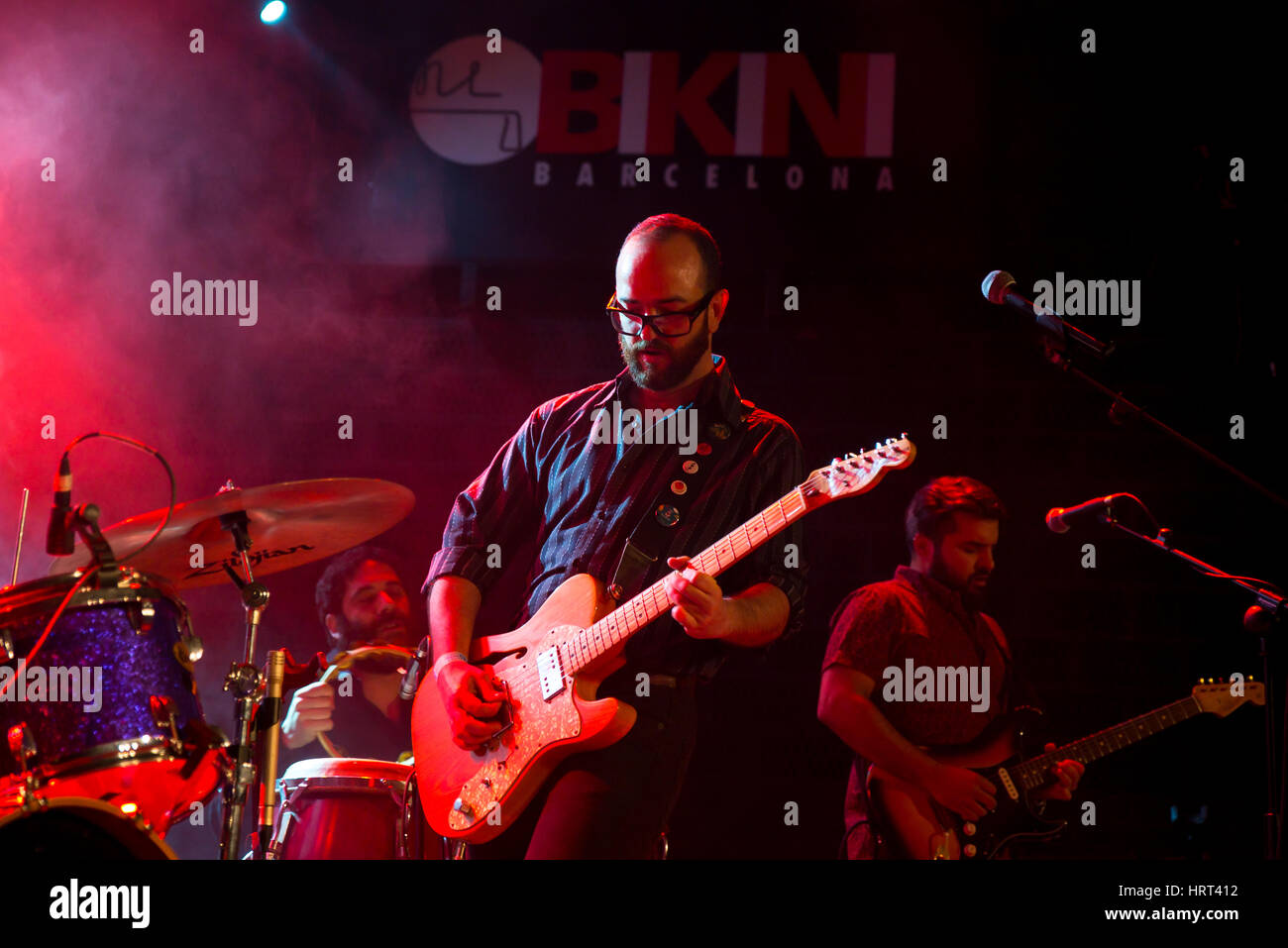 BARCELONA - FEB 20: Mi Capitan (band) performs at Bikini stage on ...