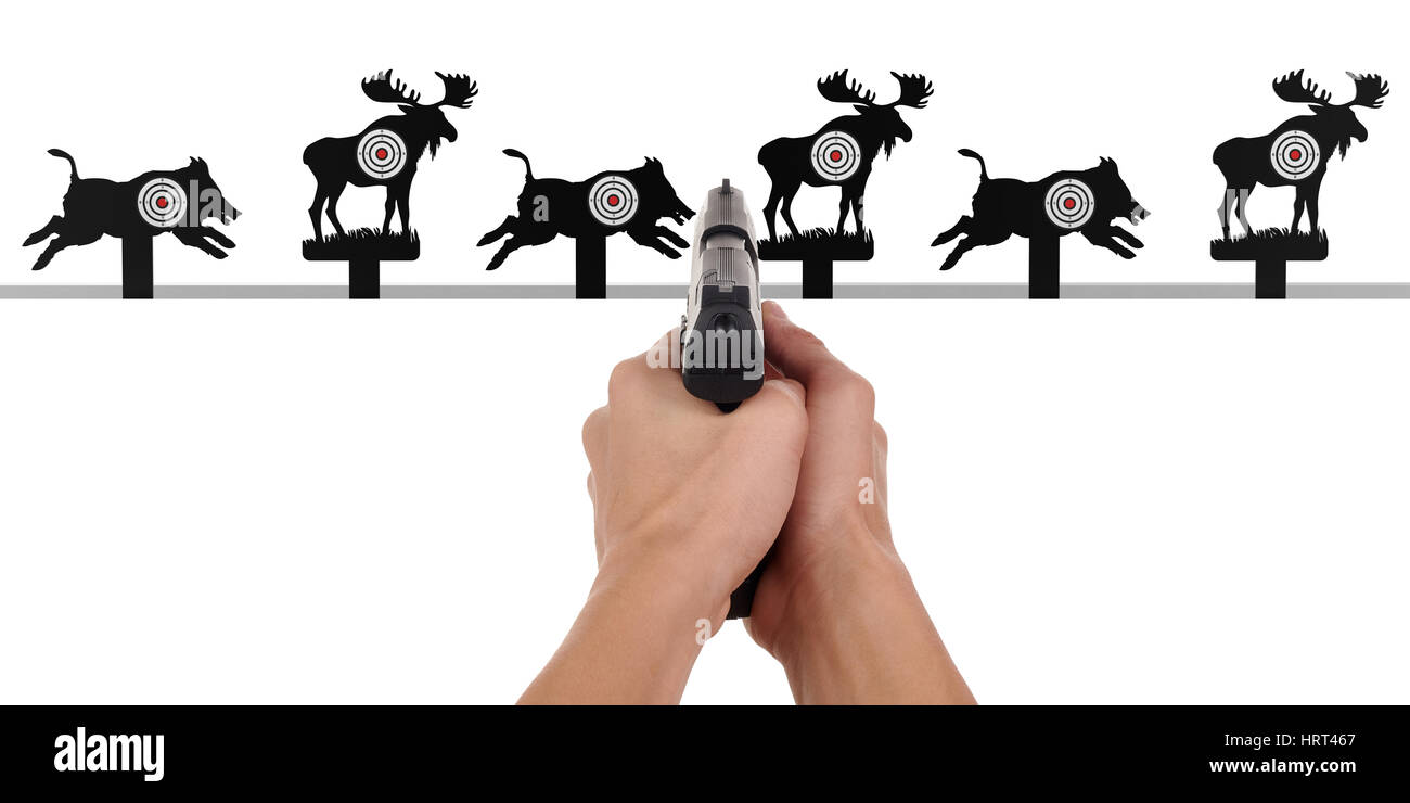 Pistol gun icon in hi-res stock photography and images - Alamy