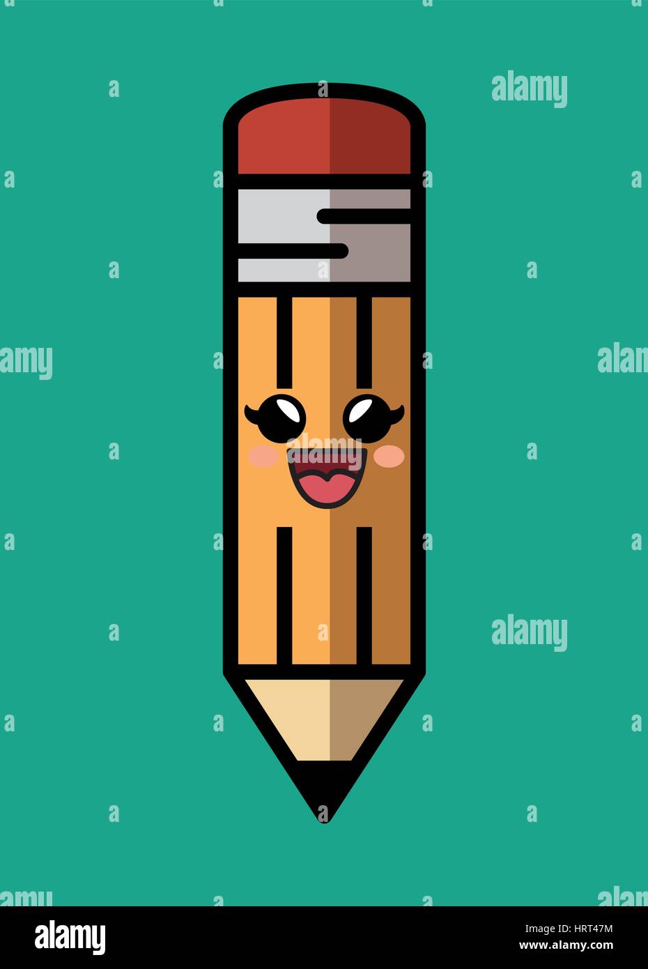 pencil comic character icon Stock Vector Image & Art - Alamy