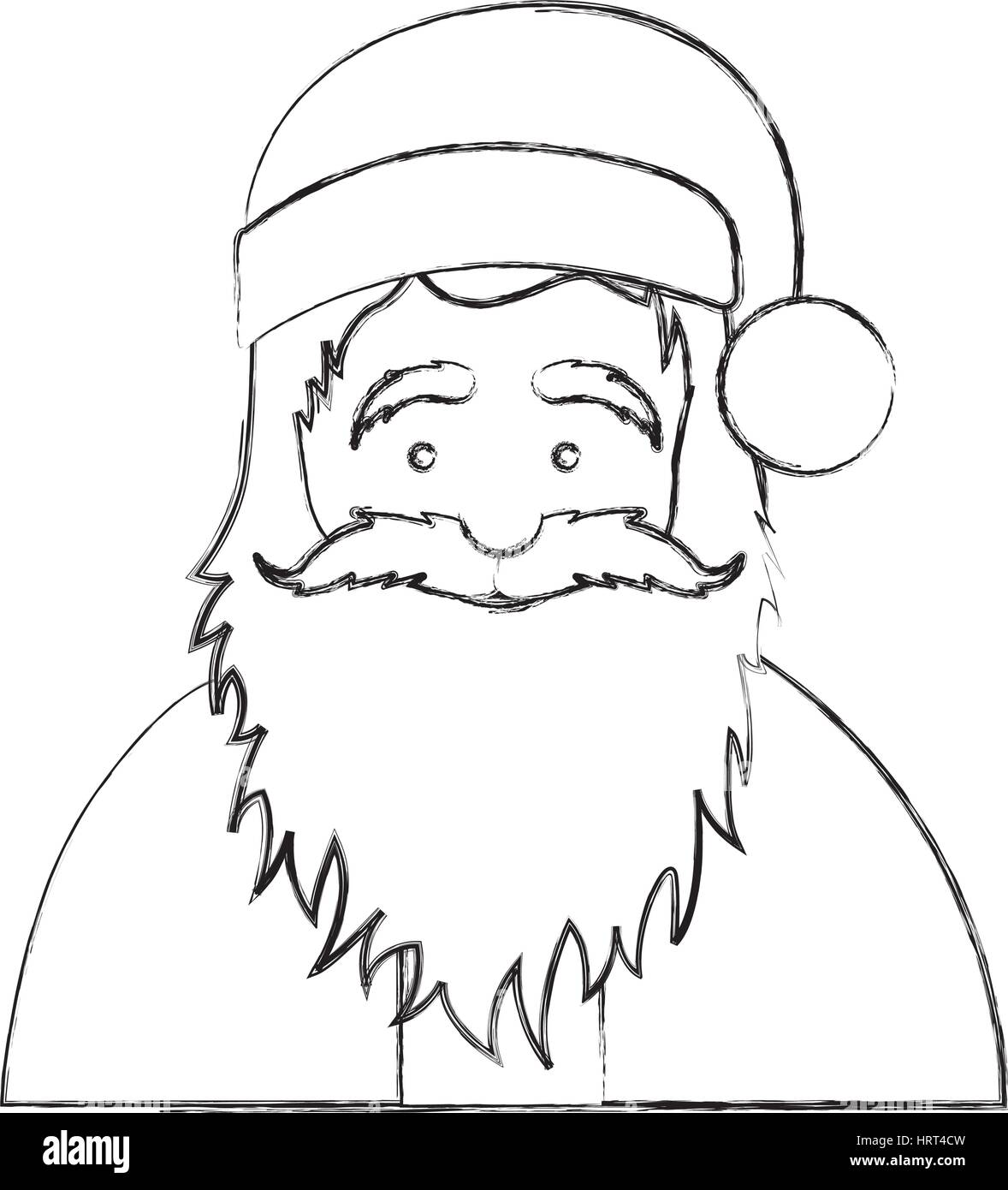 silhouette blurred half body cartoon santa claus portrait icon Stock ...