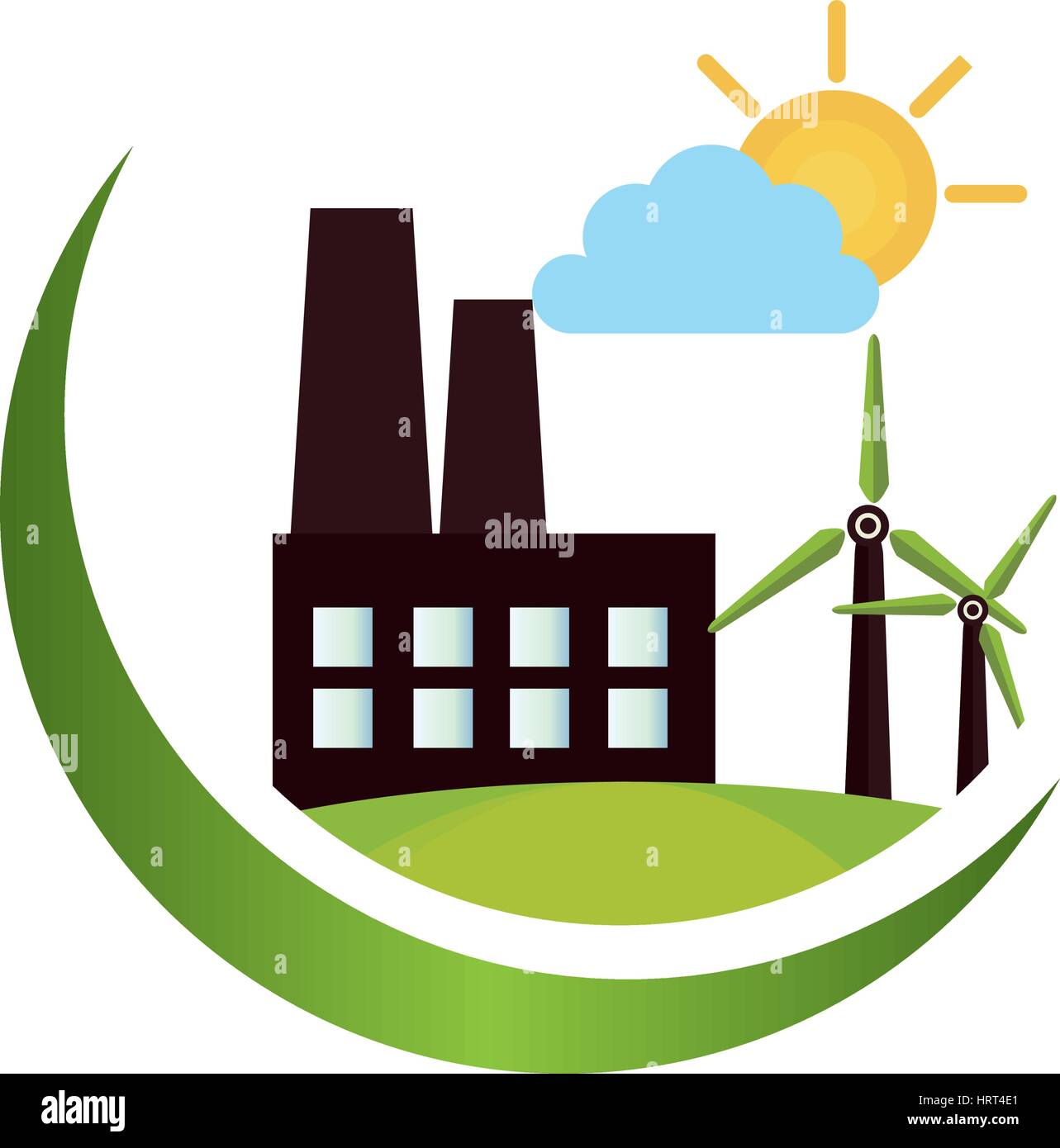 Green Factory Icon