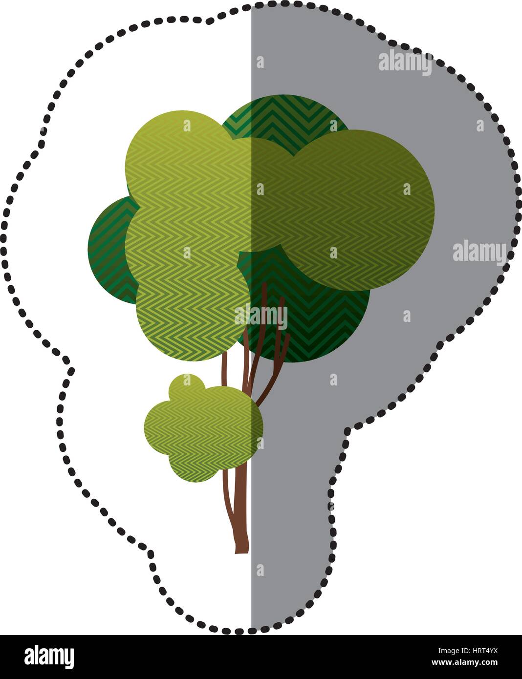 color sticker tree art icon Stock Vector Image & Art - Alamy