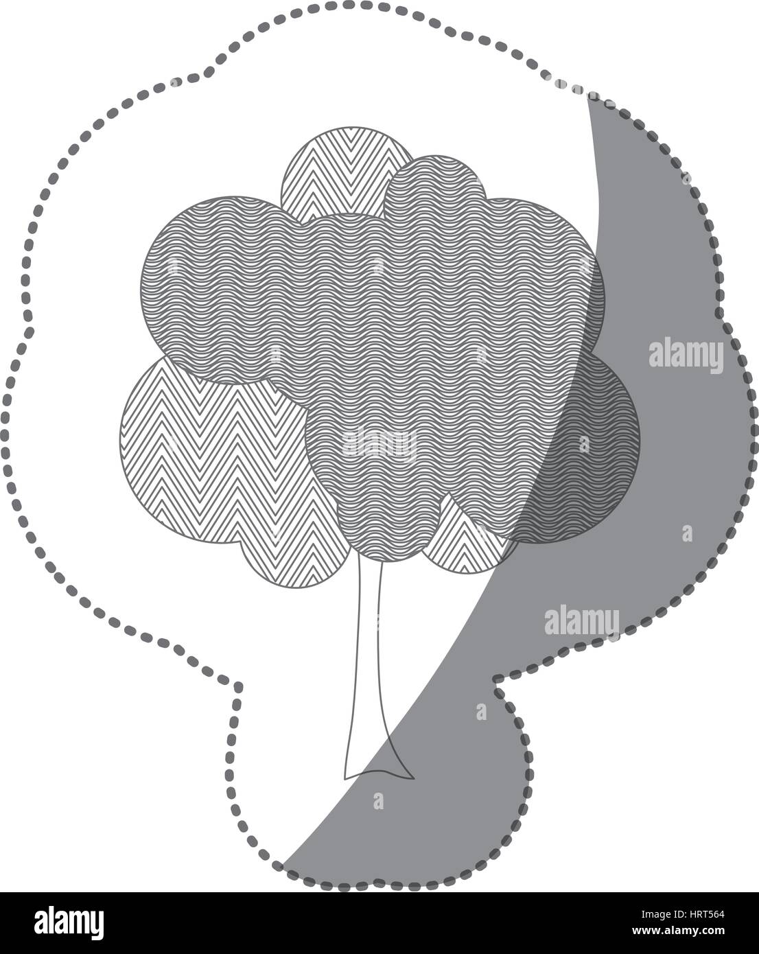 contour stylized tree icon Stock Vector Image & Art - Alamy