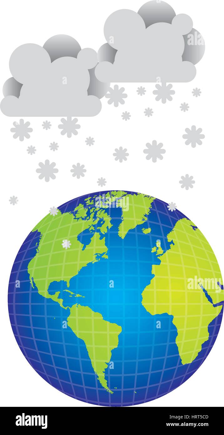 earth planet with clouds snow icon Stock Vector Image & Art - Alamy