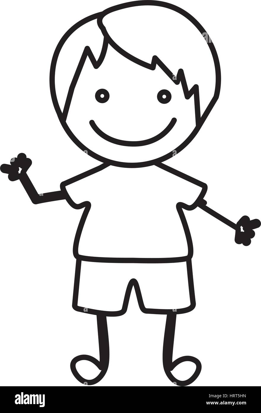 figure happy boy icon Stock Vector Image & Art - Alamy
