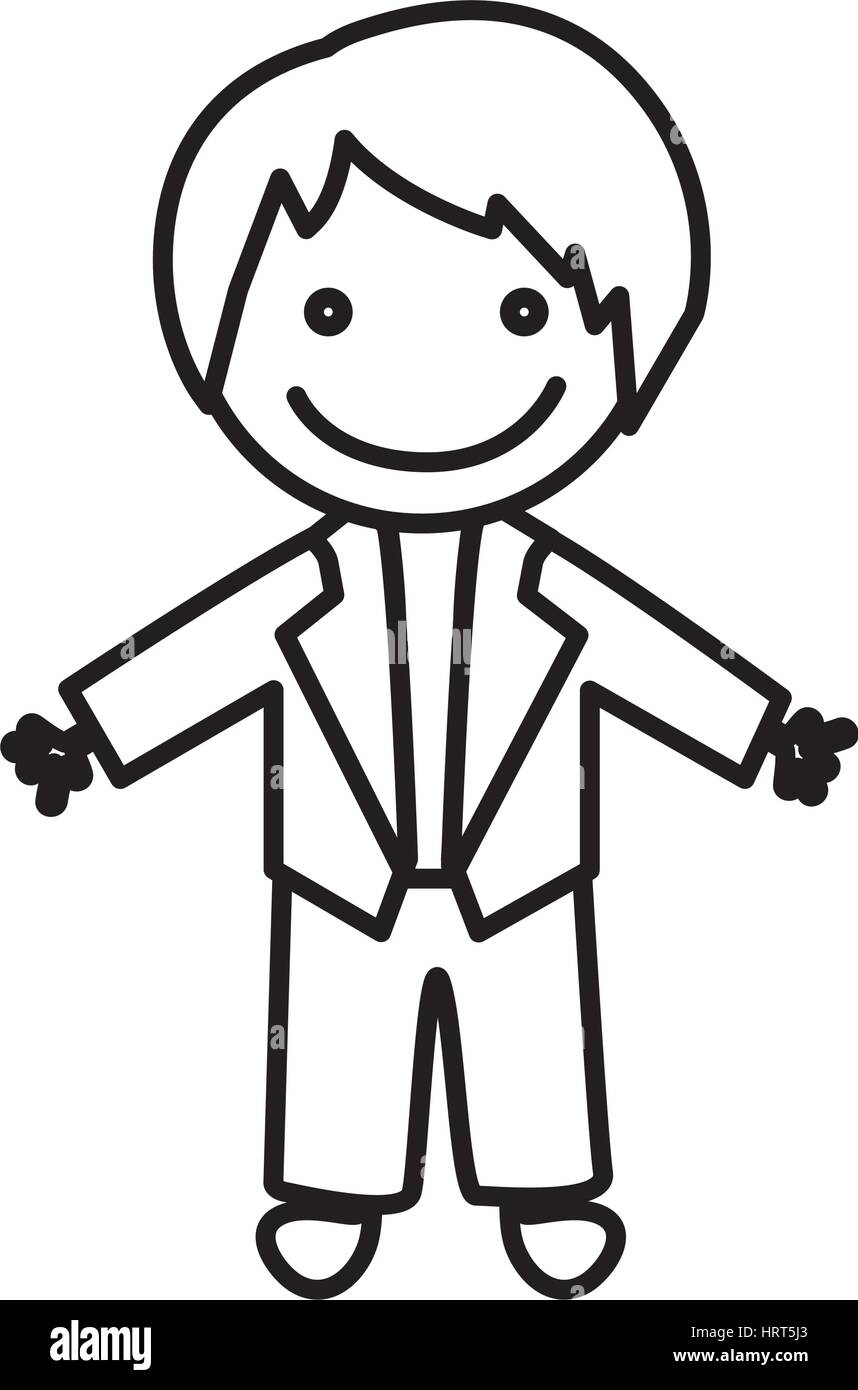 Male model suit full length Stock Vector Images - Alamy