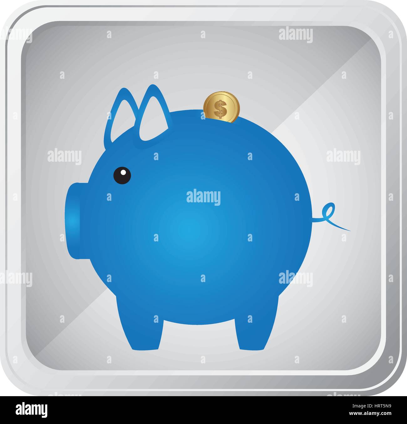 emblem blue pig to save coin icon Stock Vector Image & Art - Alamy