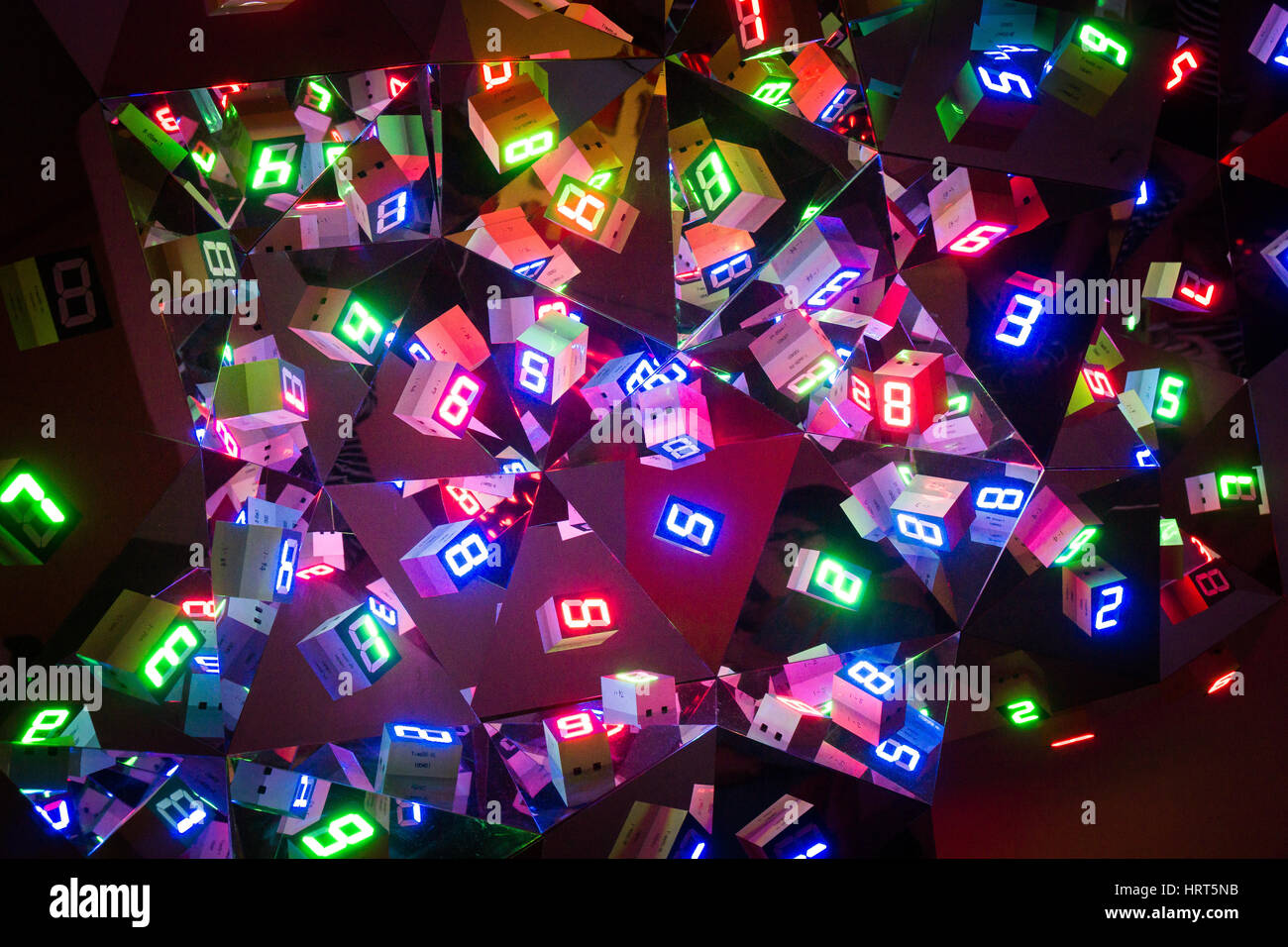 An Artwork by Japanese Artist Tatsuo Miyajima. The numbers represent ...