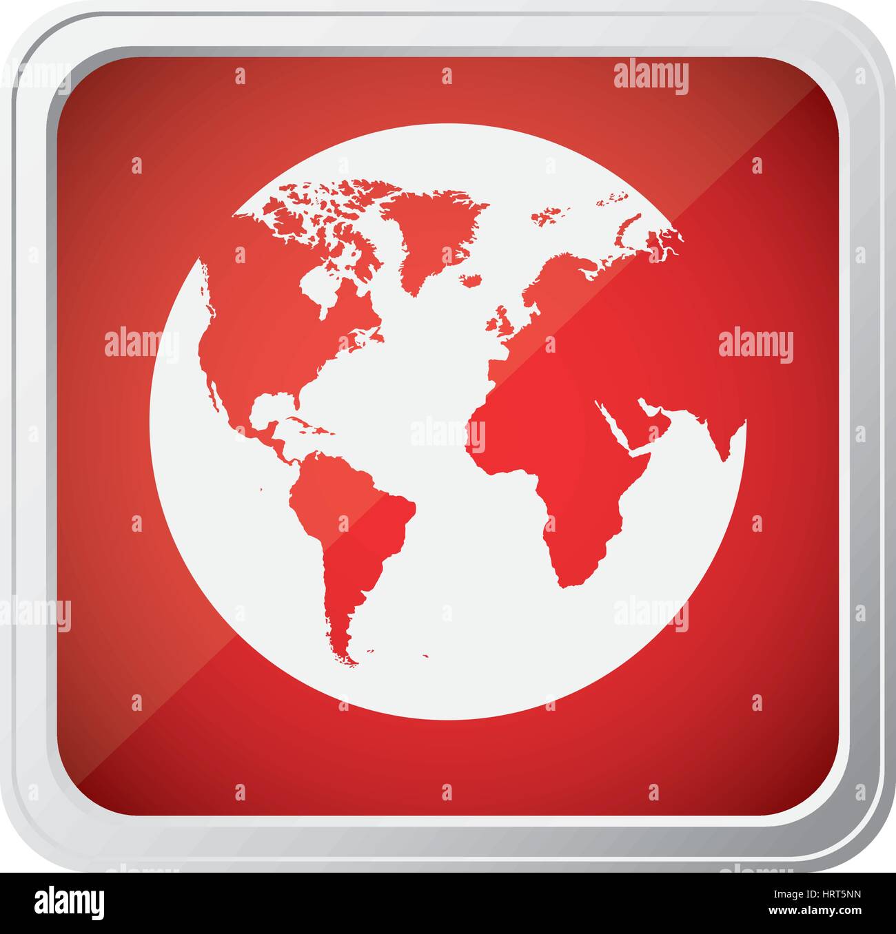 red emblem earth planet icon Stock Vector Image & Art - Alamy
