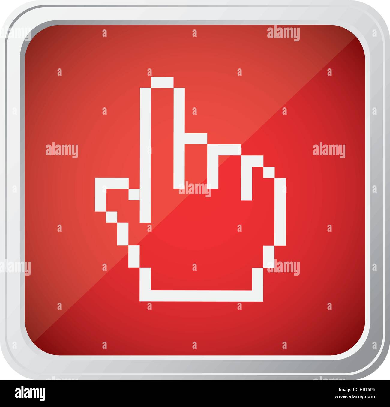 red emblem mouse hand cursor icon Stock Vector Image & Art - Alamy