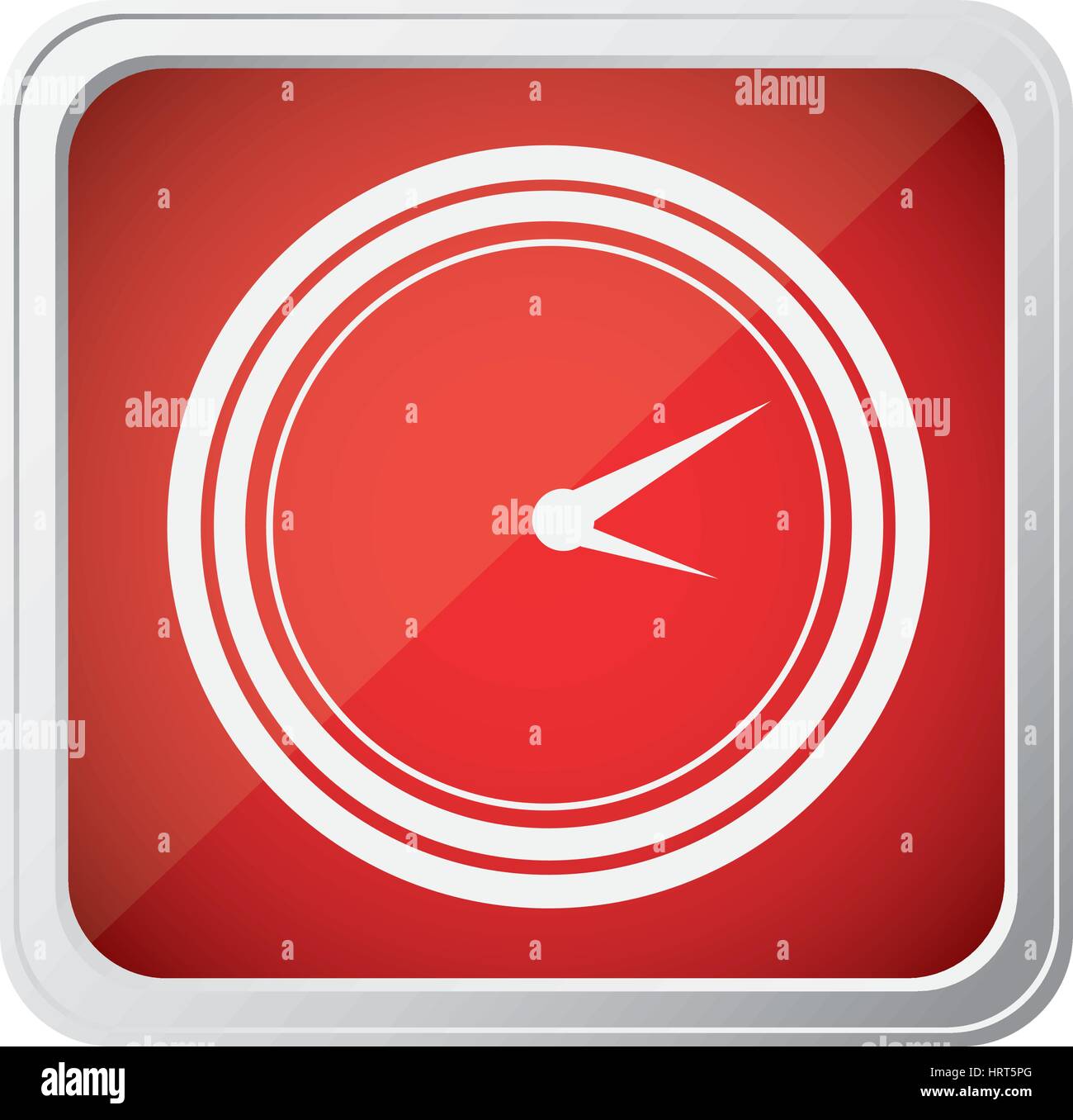 red emblem clock icon Stock Vector Image & Art - Alamy