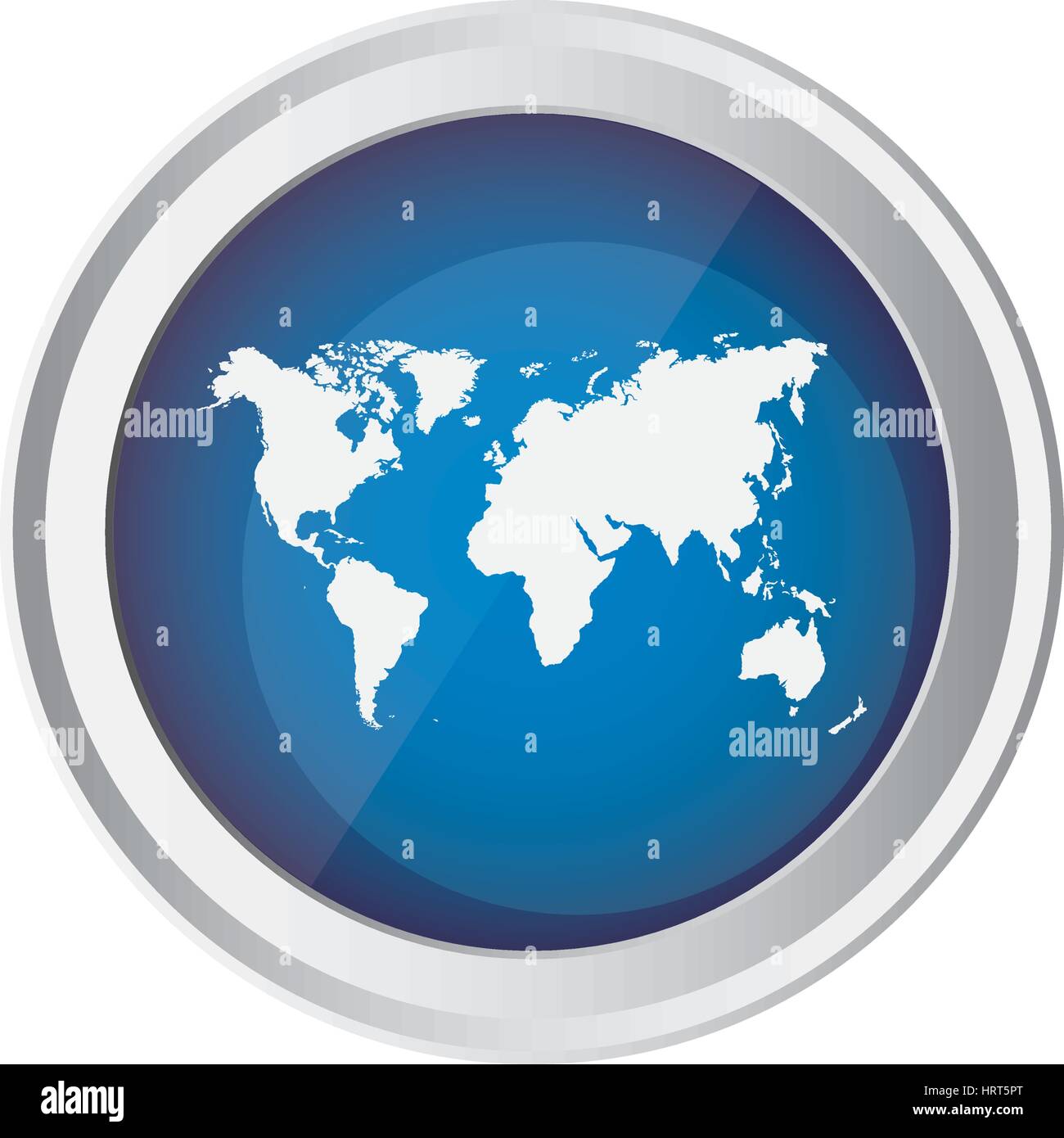 blue emblem earth planet map icon Stock Vector Image & Art - Alamy