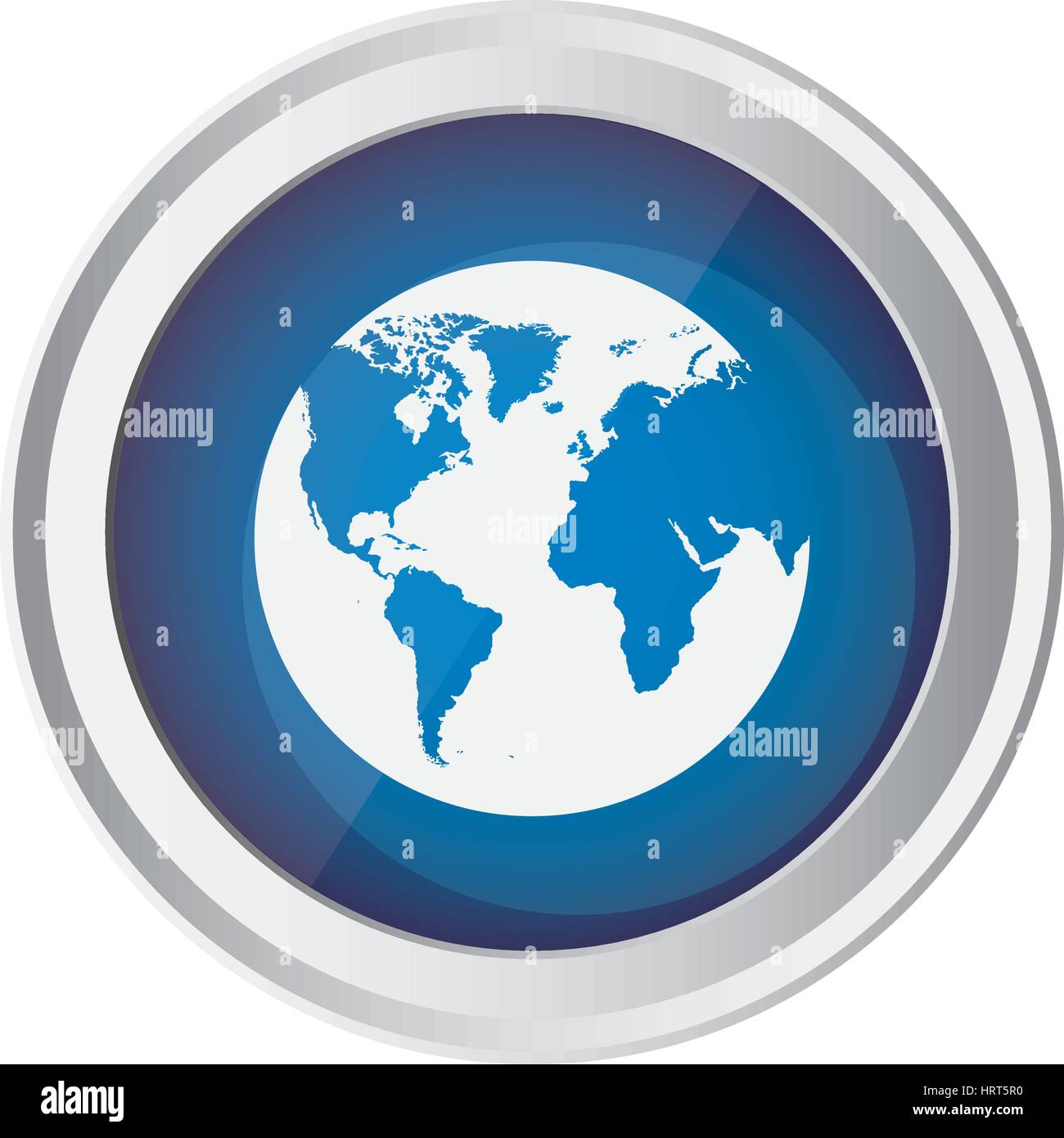 blue emblem earth planet icon Stock Vector Image & Art - Alamy