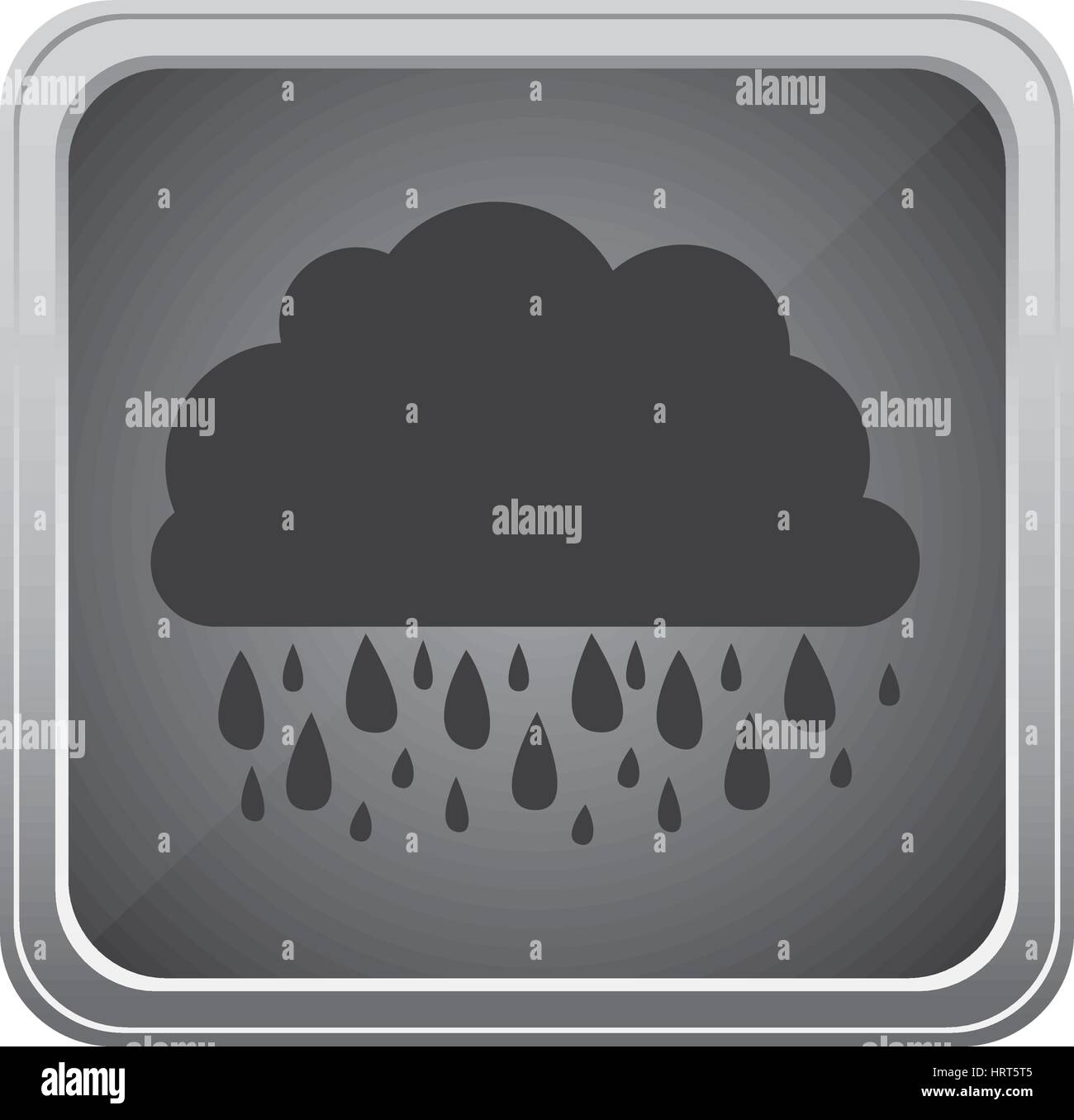gray emblem cloud rainning icon Stock Vector Image & Art - Alamy