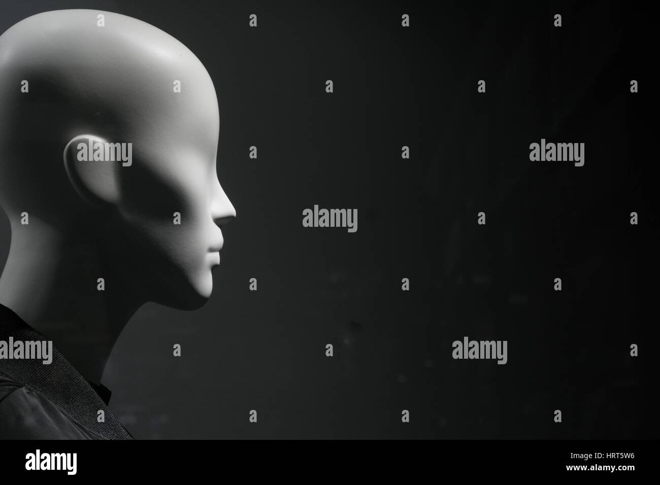 Smooth grey Mannequins in a shop window Stock Photo - Alamy