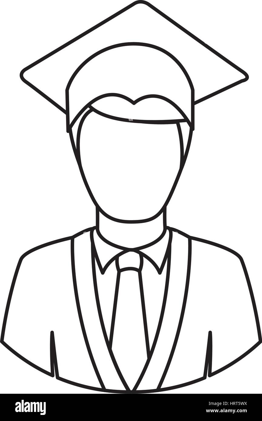 figure man graduation icon Stock Vector Image & Art - Alamy