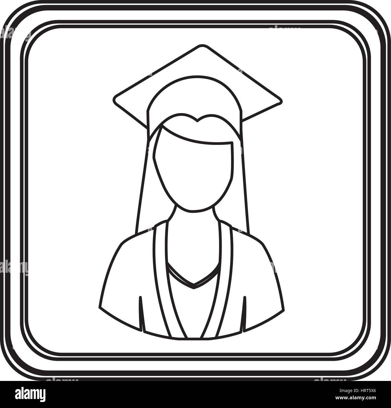 Avatar girl graduation cap hi-res stock photography and images - Alamy